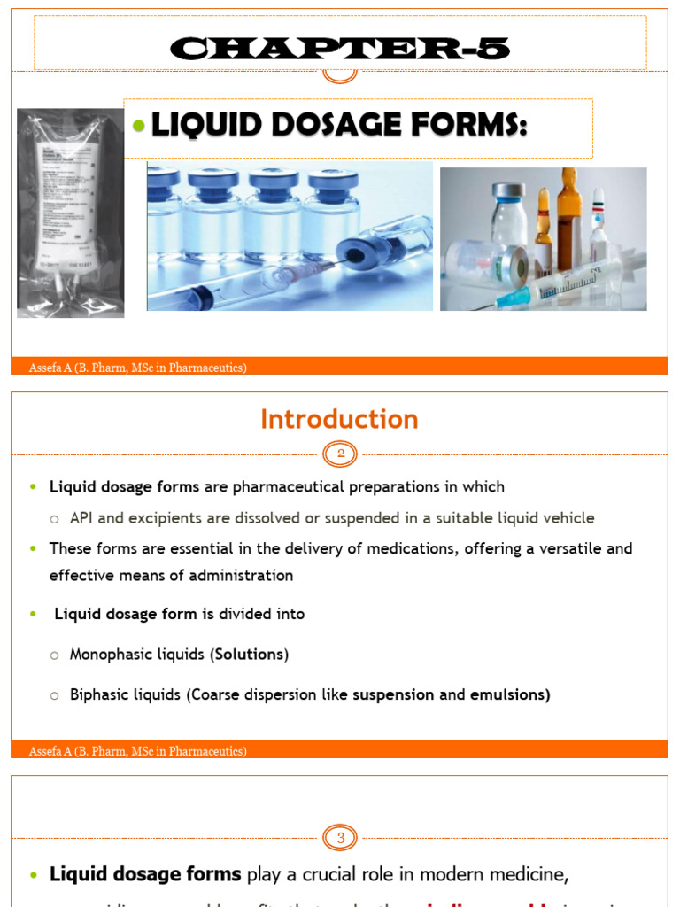 Liquid Dosage Forms in Pharmacy | PDF | Emulsion | Pharmaceutical ...