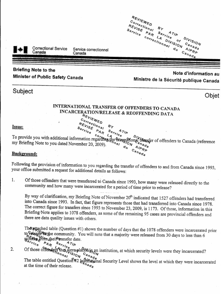 International Prisoner Transfer Data | PDF