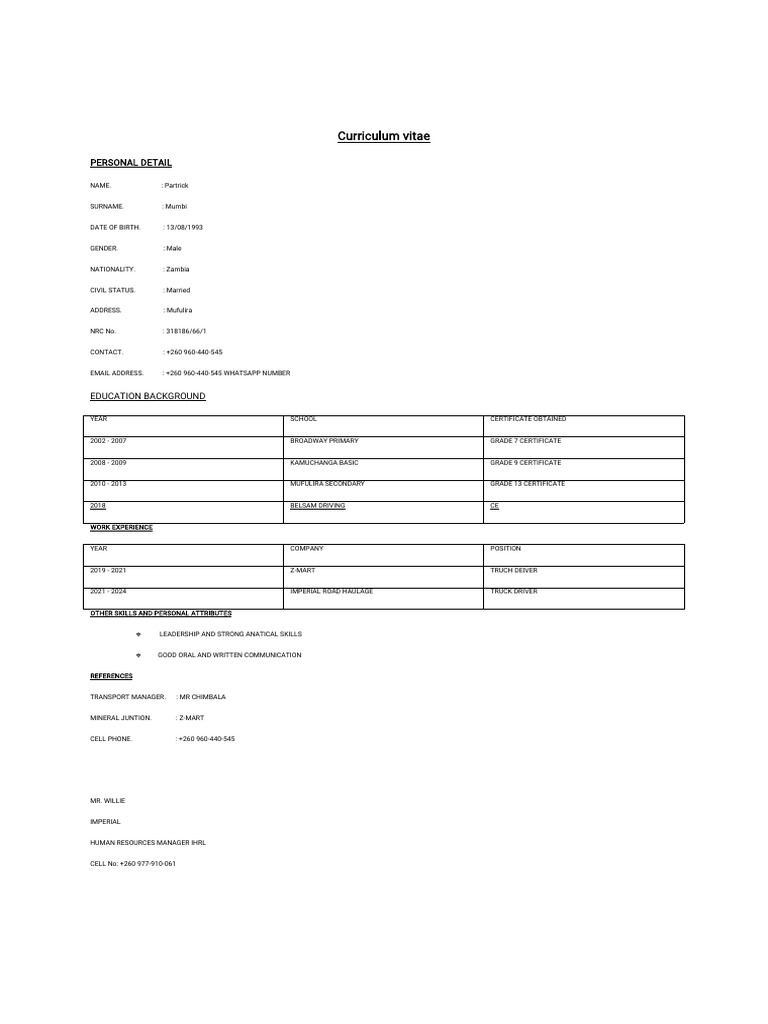 Curriculum Vita-WPS Office | PDF