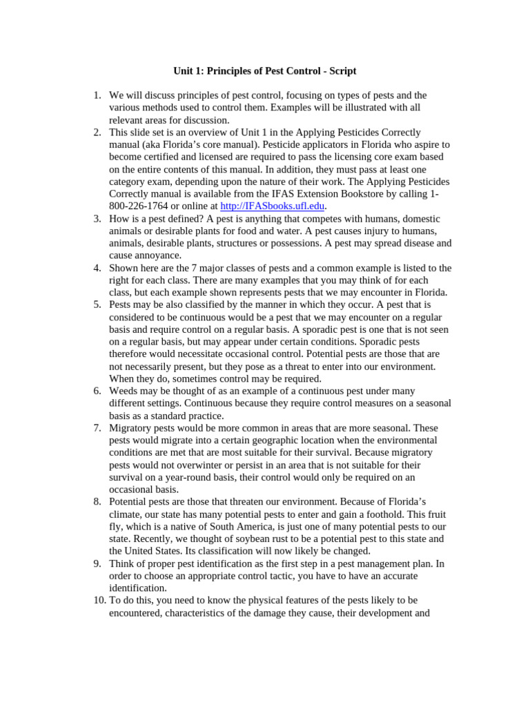 Pest Control Principles Overview | PDF | Pest (Organism) | Pest Control