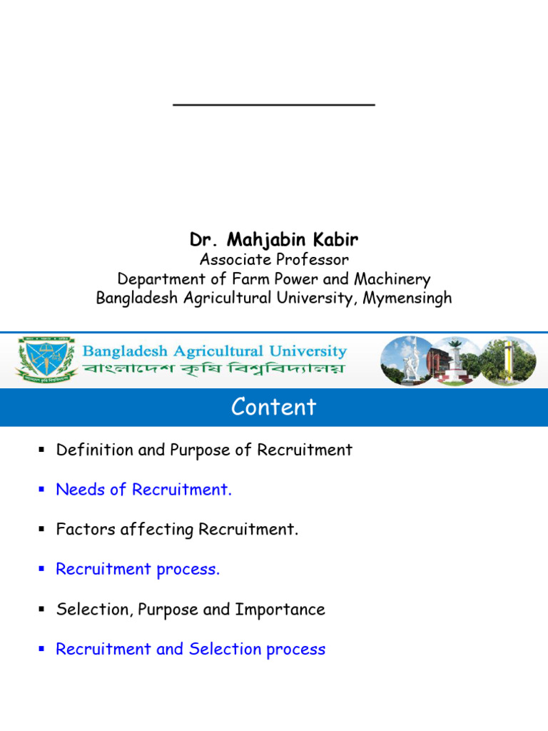 EM 03 - Personnel Function - Recruitment and Selection | PDF ...