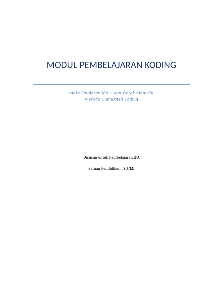 Modul Koding IPA Unplugged | PDF