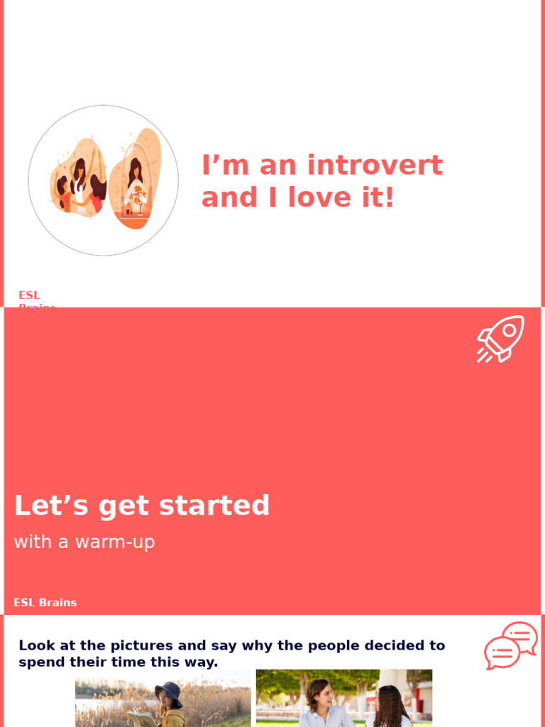 ESL Brains - I'm An Introvert and I Love It! | PDF | Extraversion And Introversion | Thought