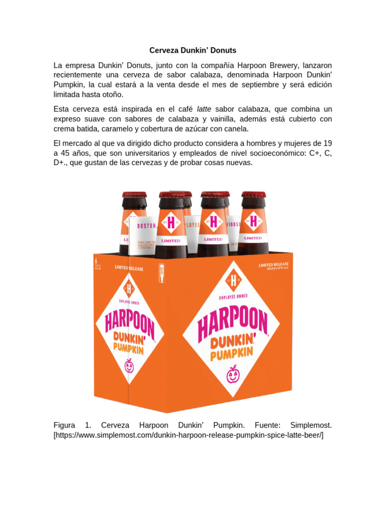 Caso - Cerveza Dunkin Donuts | PDF