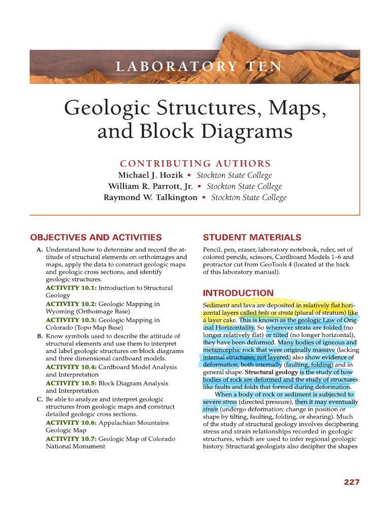 Laboratory 10 - Structural Geology | PDF