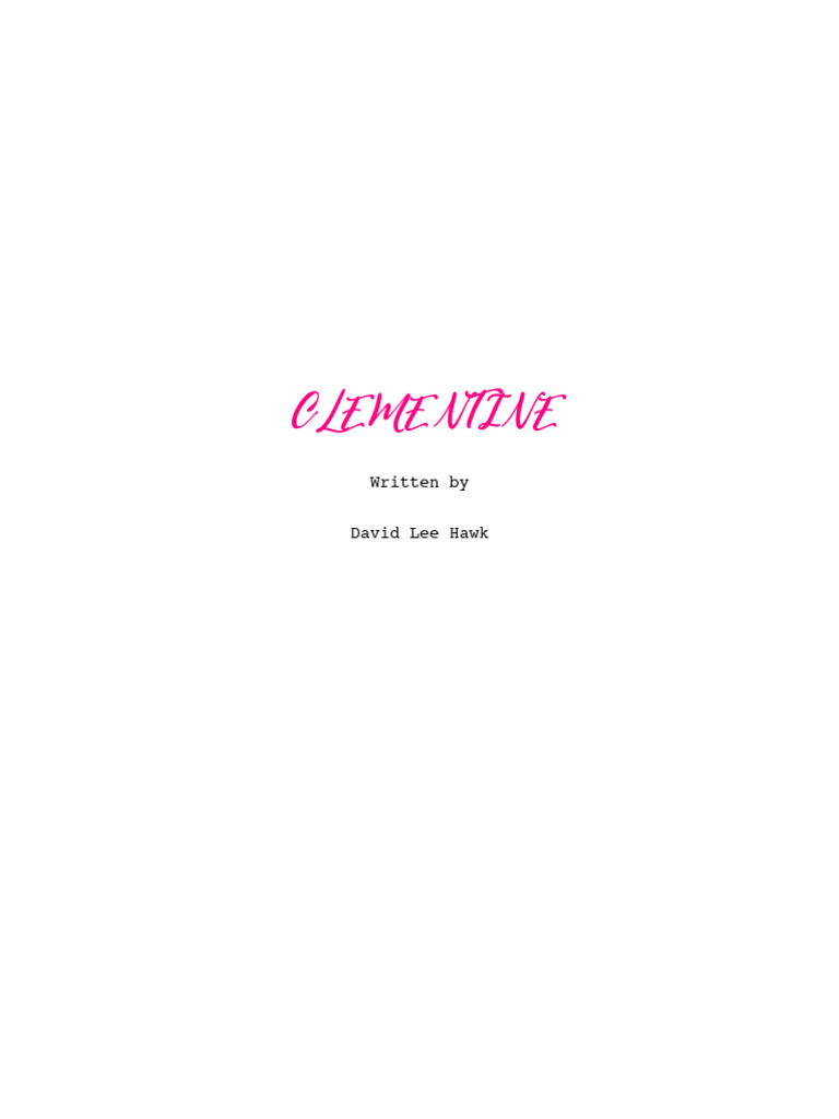24 - CLEMENTINE - David Lee Hawk | PDF