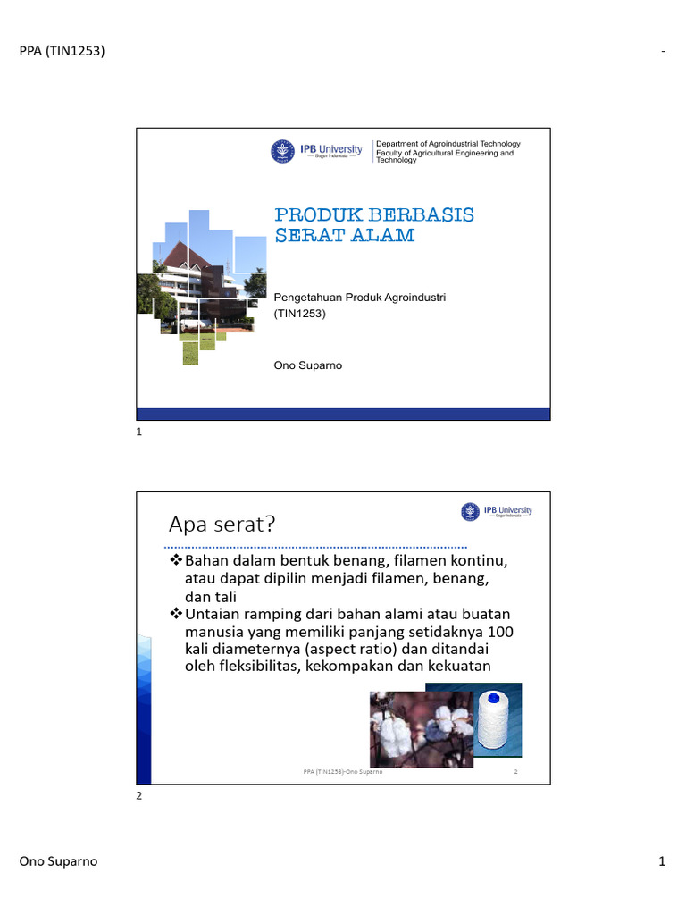 Potensi Serat Alam untuk Industri Indonesia | PDF