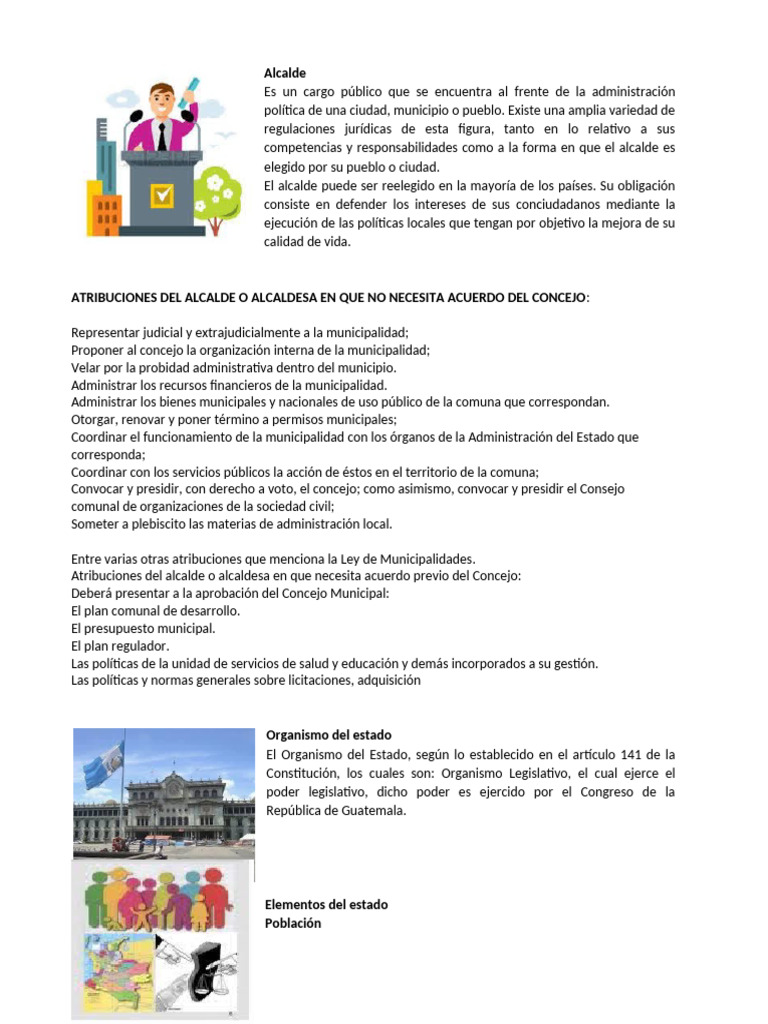 Funciones y Estructura del Alcalde | PDF | Alcalde | Gobierno local