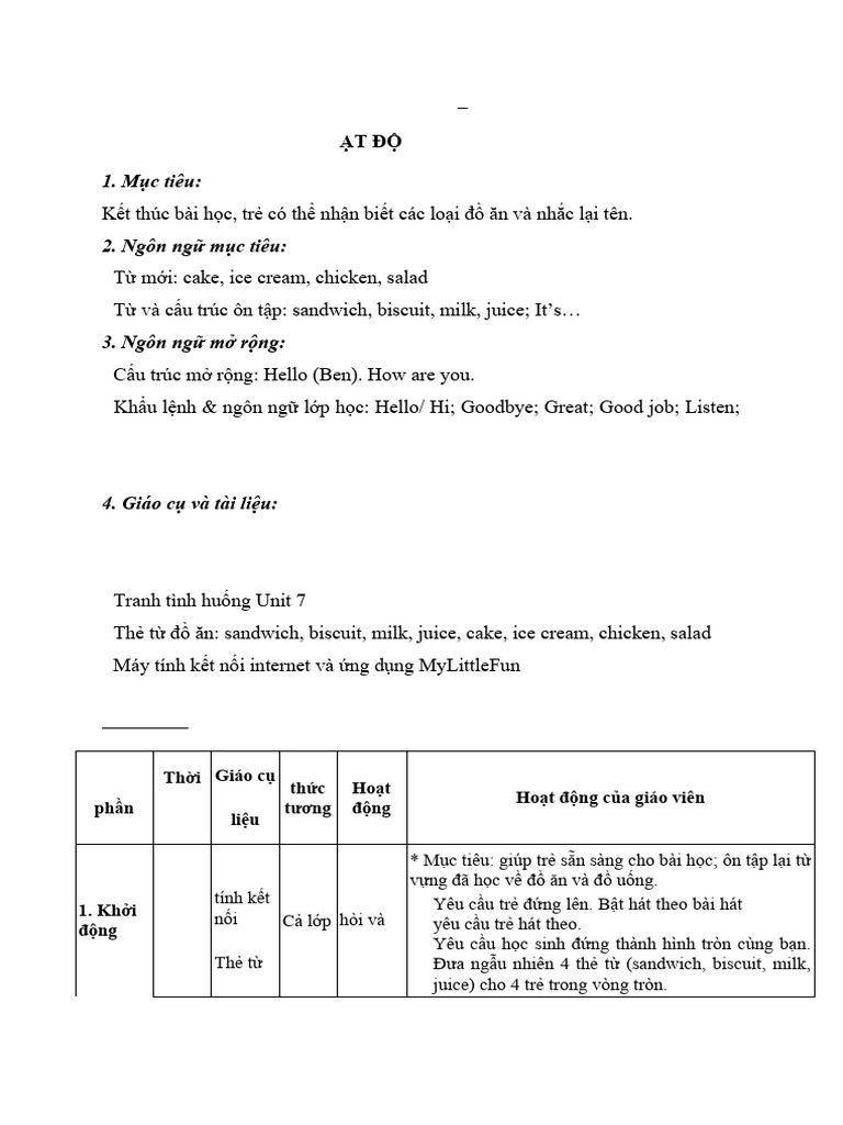 Unit 7 - Food | PDF