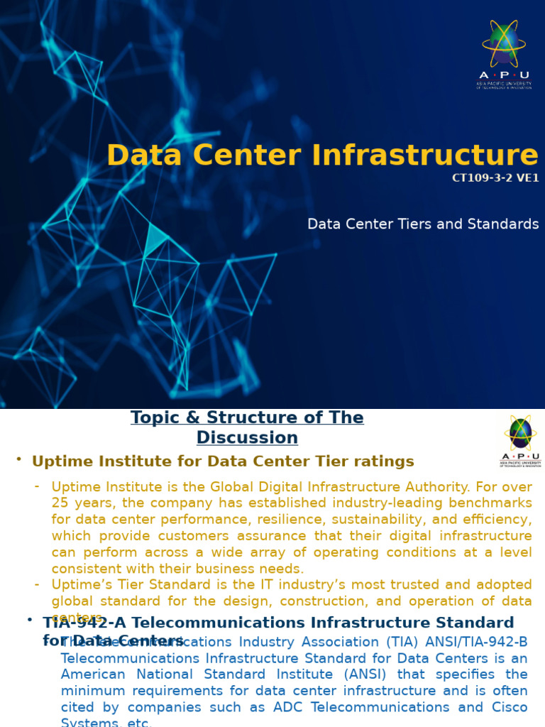 02 - Introduction To Data Center Tiers and Standards | PDF | Data ...