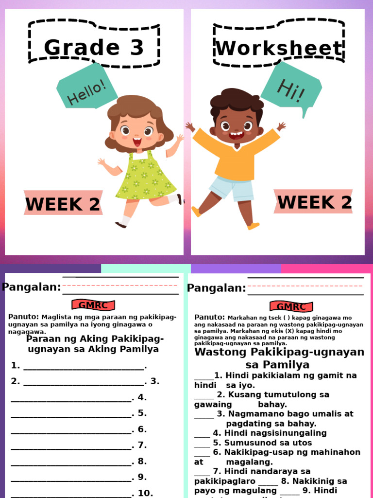 Q2 Week2 Worksheets | PDF