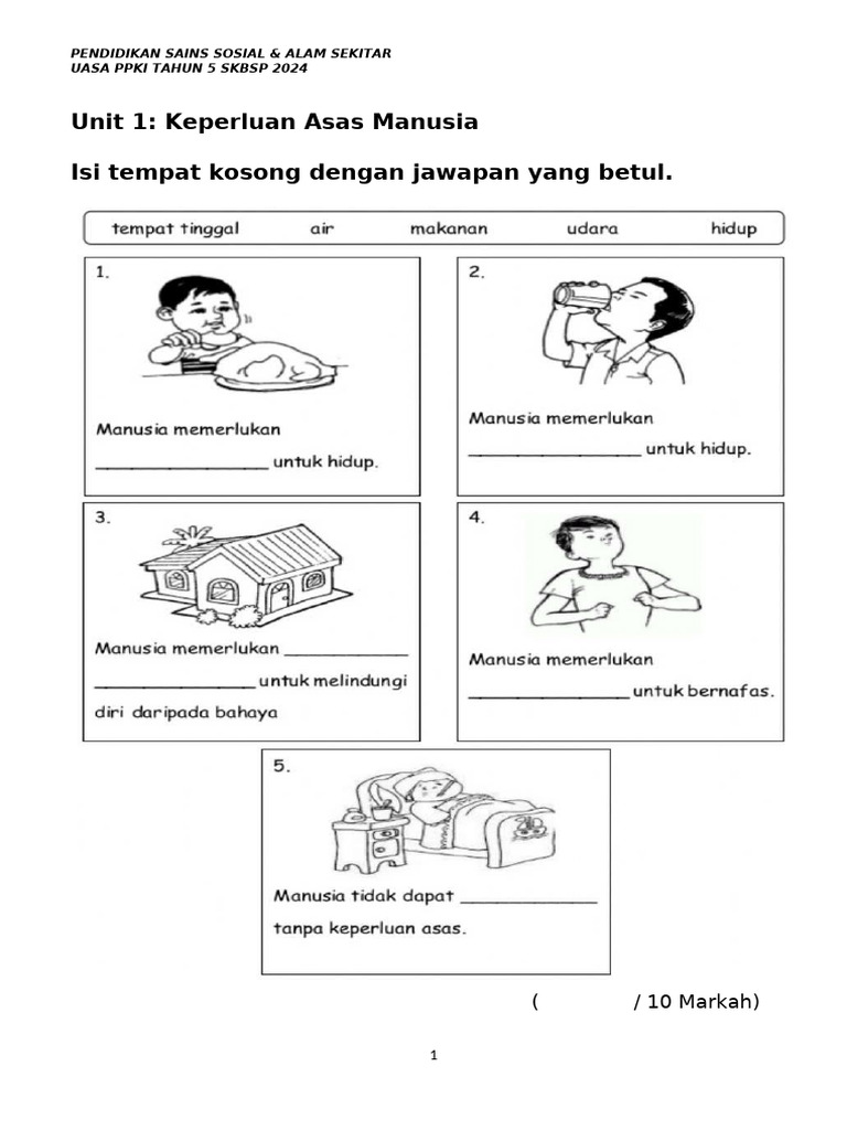 PSSAS Tahun 5 SKBSP 2024 | PDF