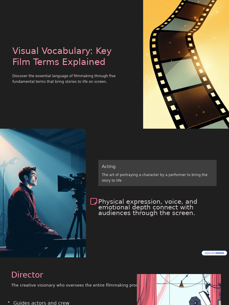 Visual Vocabulary Key Film Terms Explained | PDF