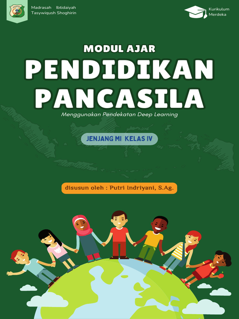 Modul Ajar Pendidikan Pancasila Sampul Hijau Ilustratif | PDF