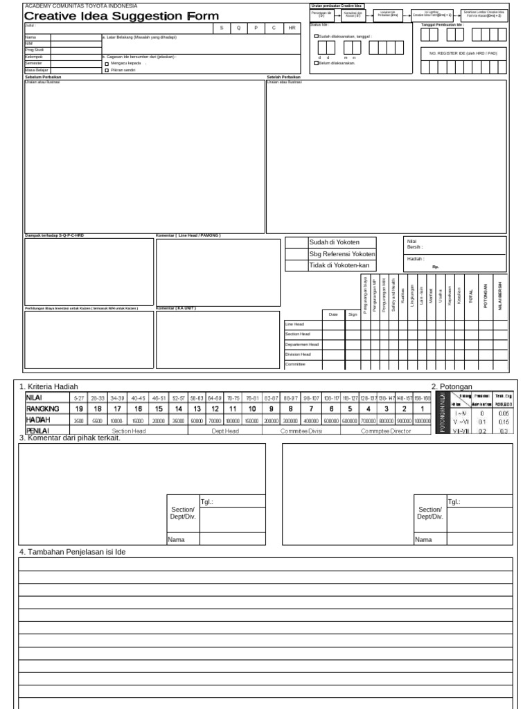 NEW Idea Sugetion Form | PDF