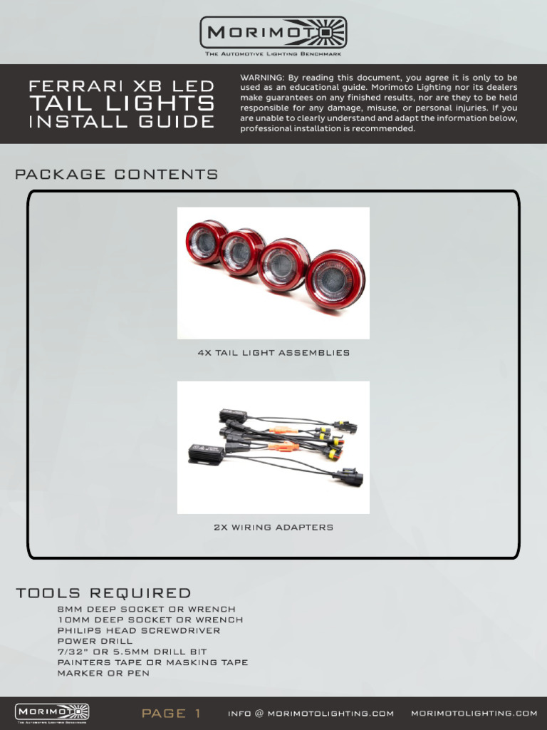 Ferrari Tail Lights Lf355 | PDF