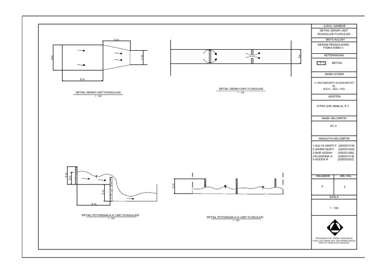Desain Unit Koagulasi dan Flokulasi | PDF