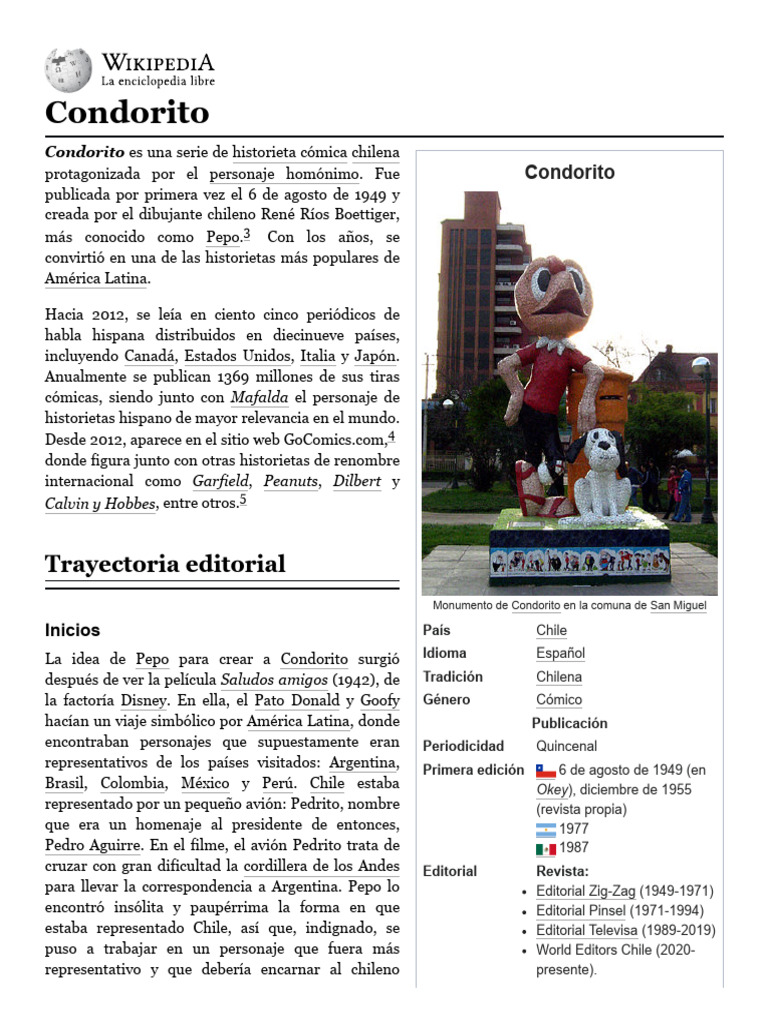 Historia de Condorito en Chile | PDF