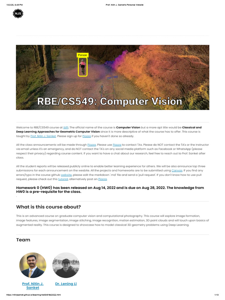 Prof. Nitin J. Sanket's Personal Website | PDF | Deep Learning | Image ...