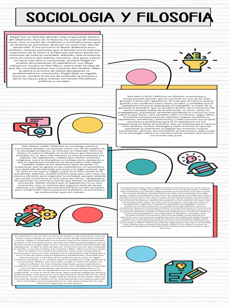 Infografia Proceso Etapas Moderna Multicolor | PDF | Karl Marx | Max Weber