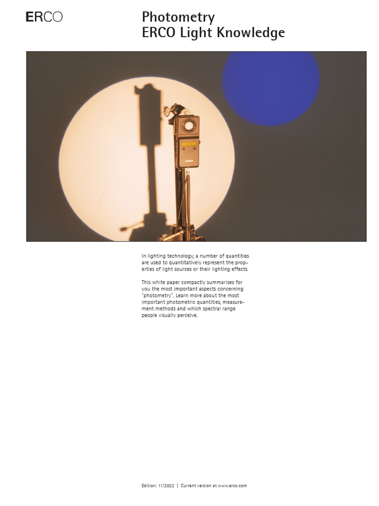 Erco Whitepaper Photometry 2022 en | PDF | Electromagnetic Spectrum | Electromagnetic Radiation