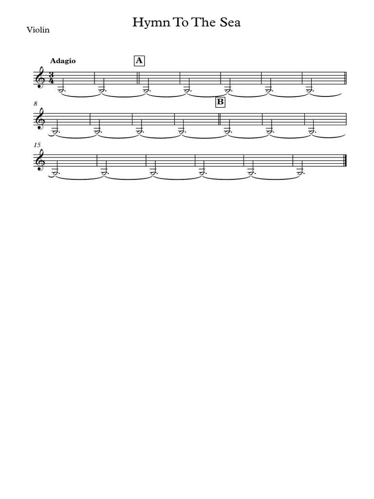 Hymn To The Sea - Violin | PDF