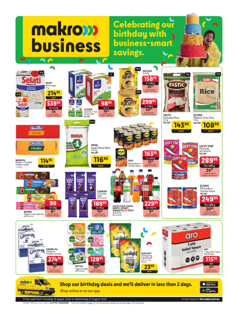 Makro's Birthday Deals on Bulk Groceries | PDF | Foods | Cuisine