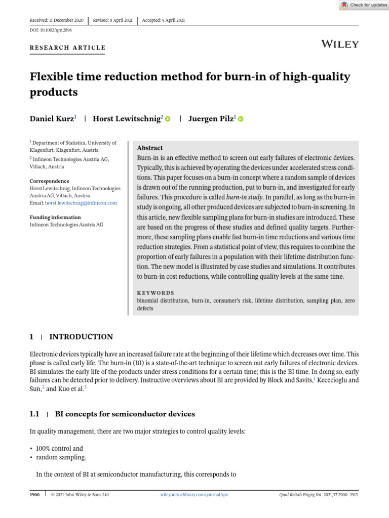 Quality Reliability Eng - 2021 - Kurz - Flexible Time Reduction Method ...