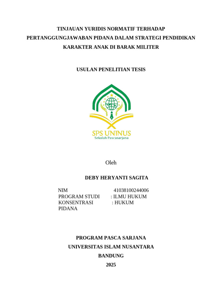 Proposal Tesis Dengan Footnote | PDF
