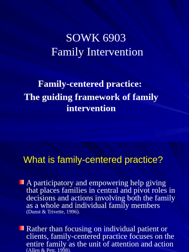 Family-Centered Practice in Social Work | PDF | Social Constructionism ...