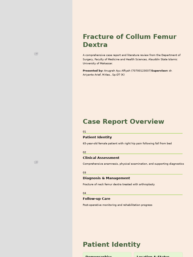 Neck of Femur Fracture Case Study | PDF | Hip | Limbs (Anatomy)
