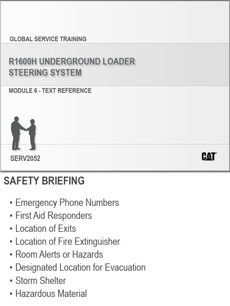 R1600H Loader Steering System Training | PDF | Valve | Pump