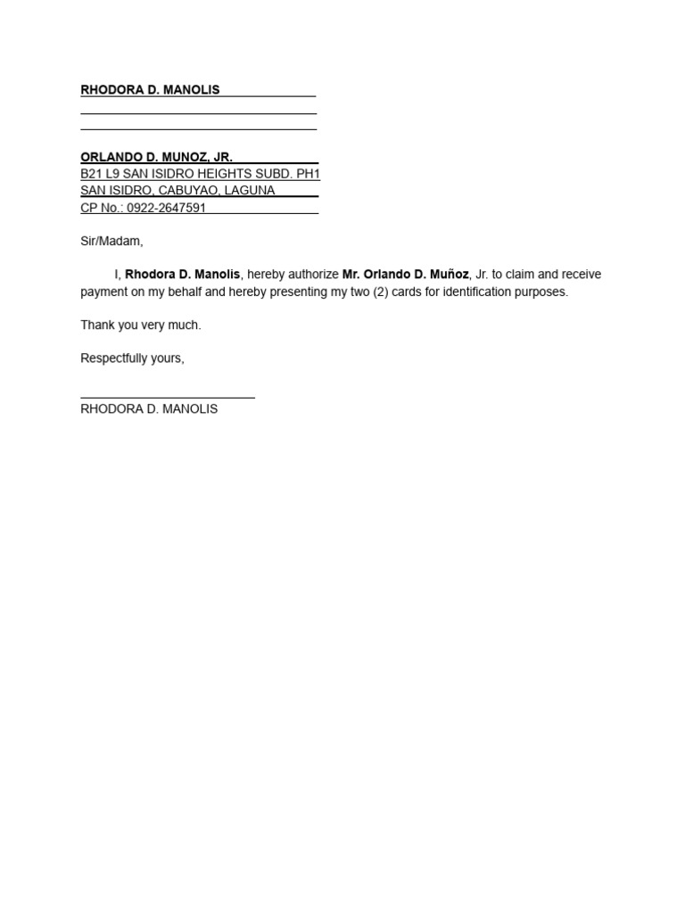 Sample Letter | PDF