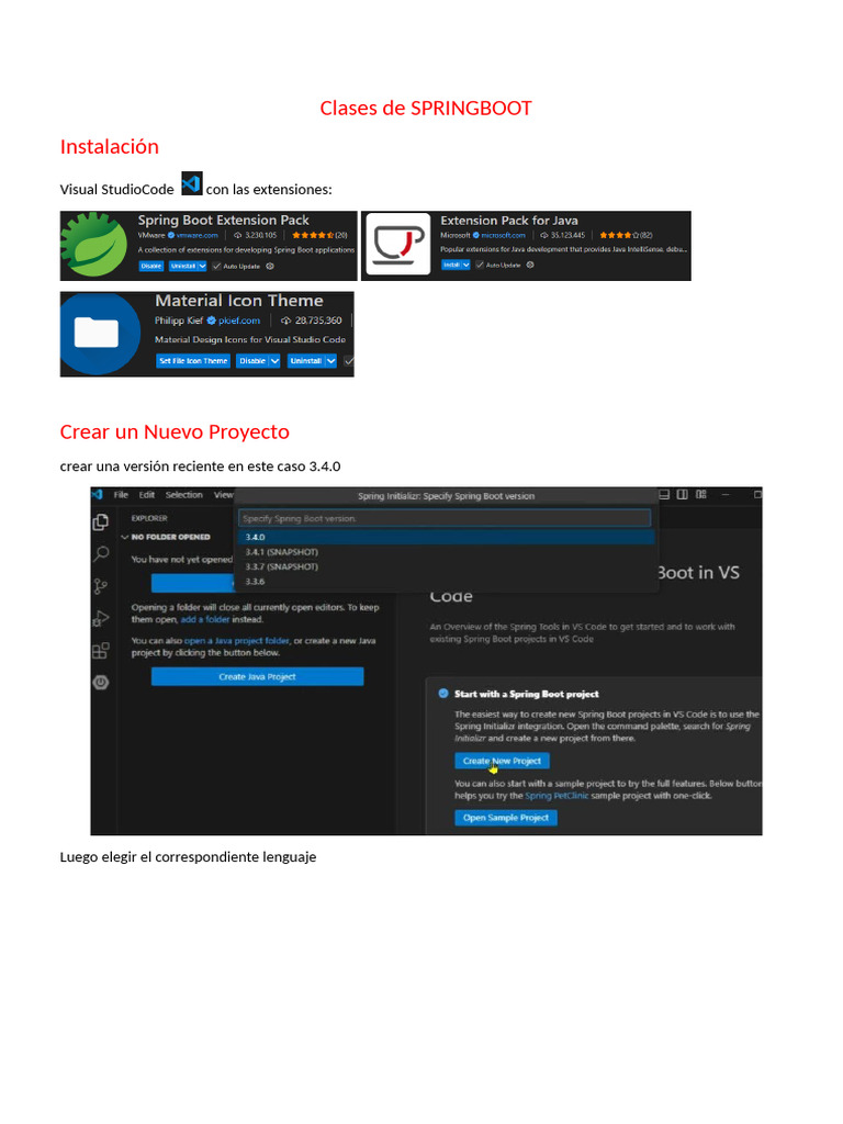 Clases de Springboot | PDF | Java (lenguaje de programación) | Programación de computadoras