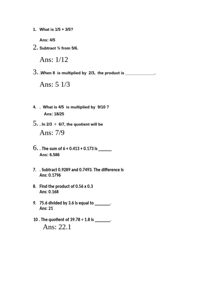 Math Problem Solutions | PDF