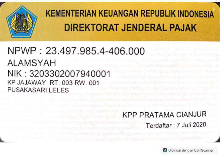 NPWP | PDF