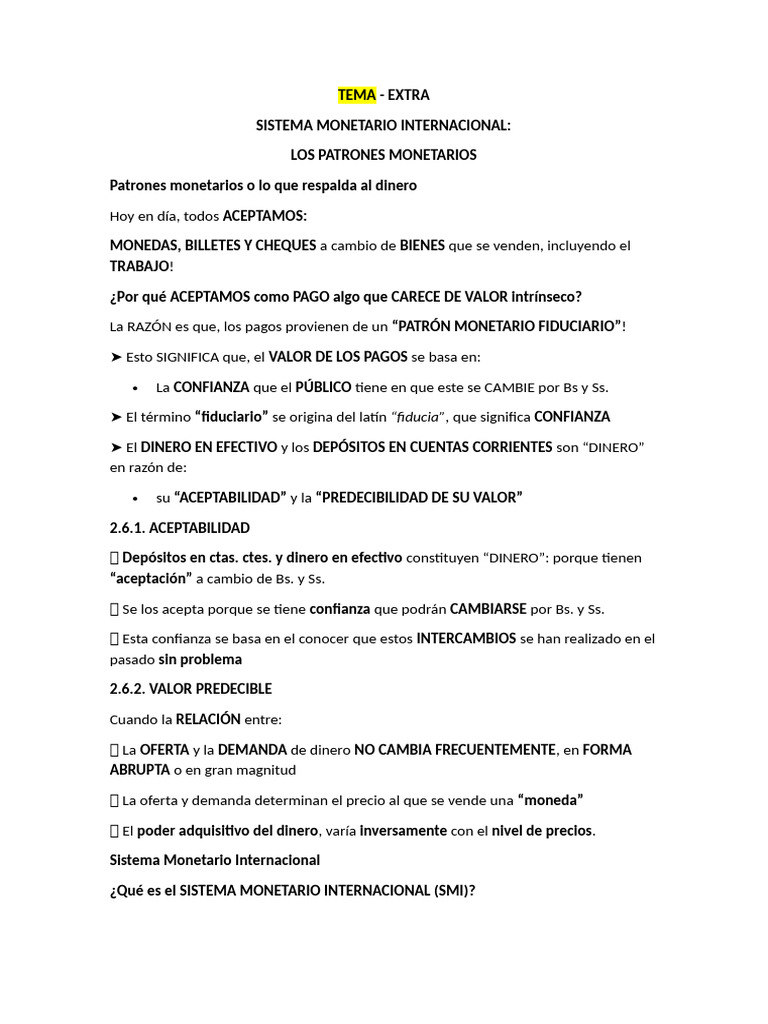 Tema N°2 | PDF | Moneda | Dinero