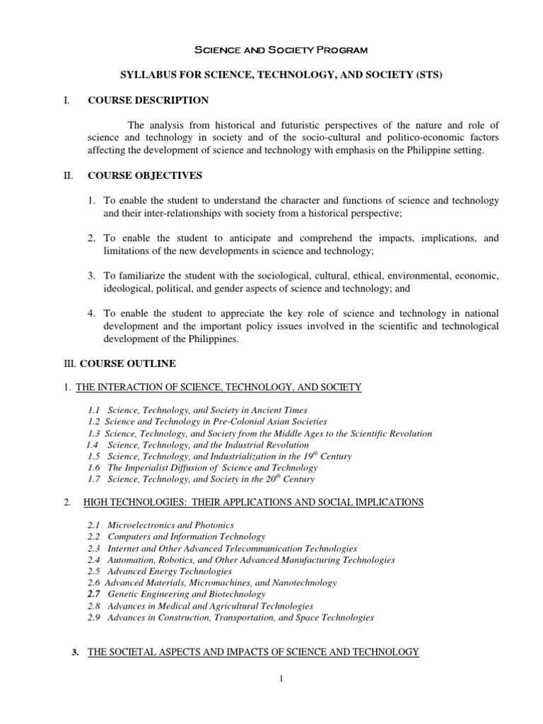 sts | Science | Technology