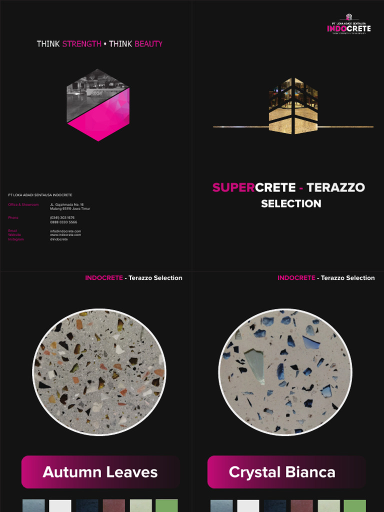 Indocrete - Supercrete Terrazzo Selection | PDF | Lantai