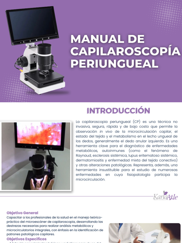 Manual - Microscanner de Capilaroscopía | PDF | Capilar | Vena