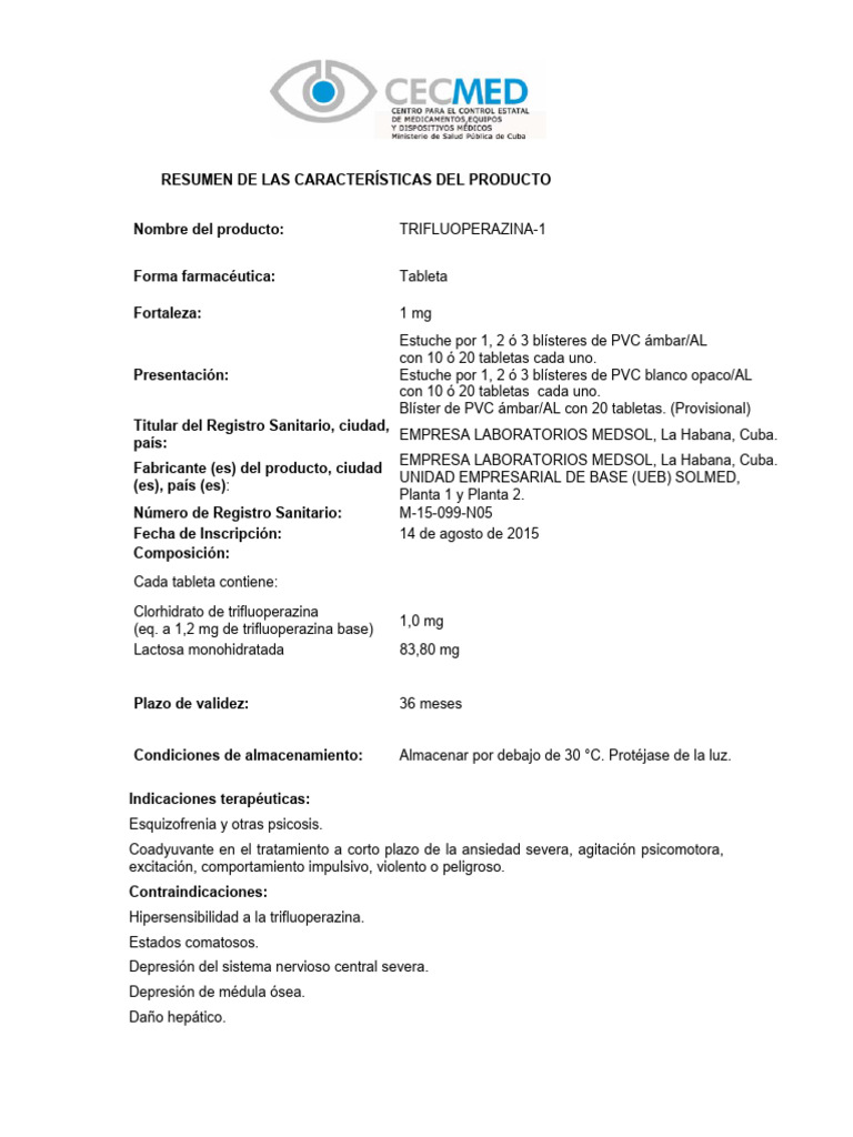 m15099n05 Trifluoperazina-1 2 | PDF | Antipsicótico | Antidepresivo