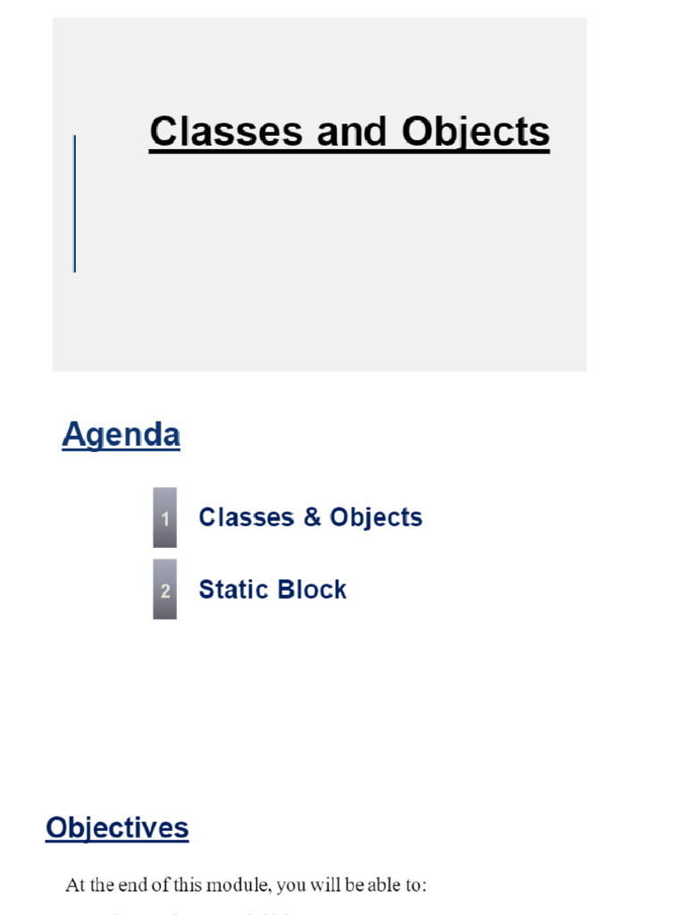 Classes and Object | PDF