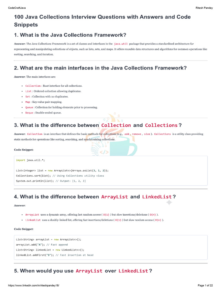 JAVA NOTES For Any Exam and Interview Exam | PDF