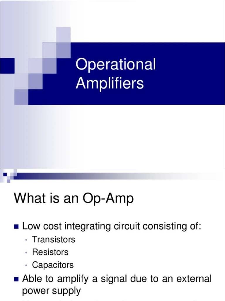 01 Introduction To Operational Amplifiers | PDF