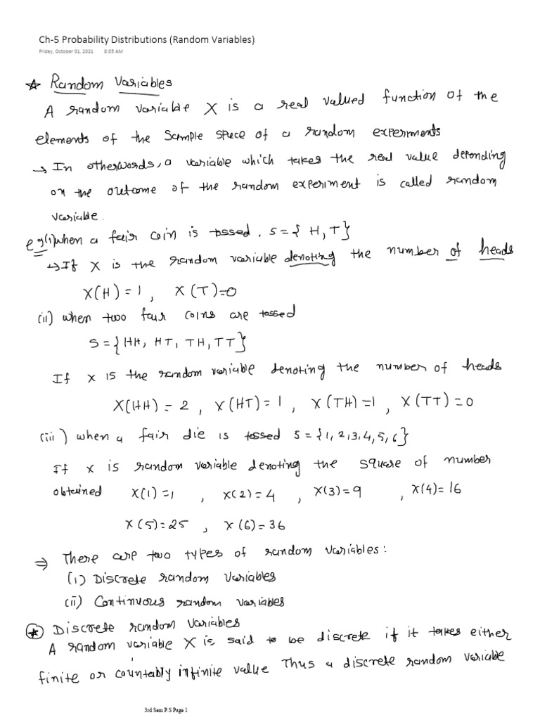 Ch-5 Probability Distribution | PDF
