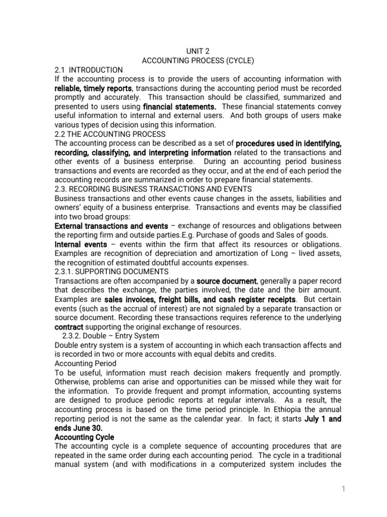 Principle 1 Chapter 2 | PDF | Accounting