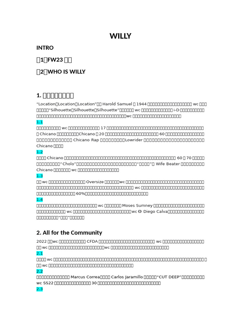 Willy | PDF