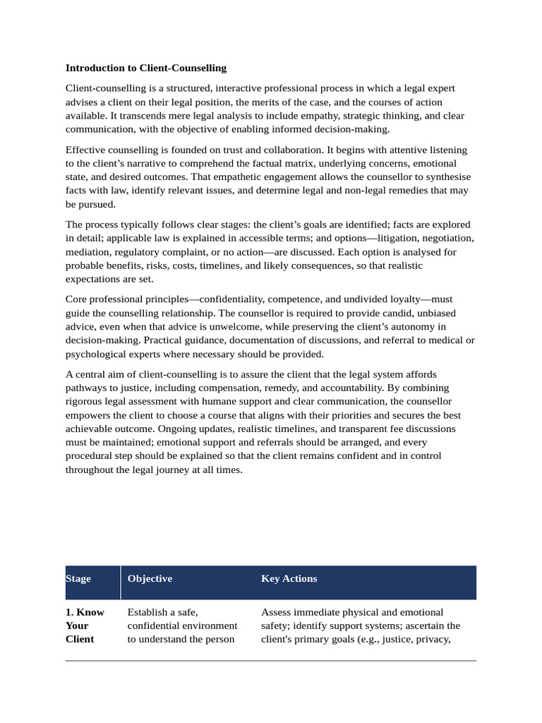 Introduction To Client | PDF | Negligence | Mediation