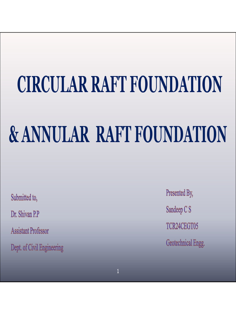 Circular vs Annular Raft Foundations | PDF | Foundation (Engineering ...