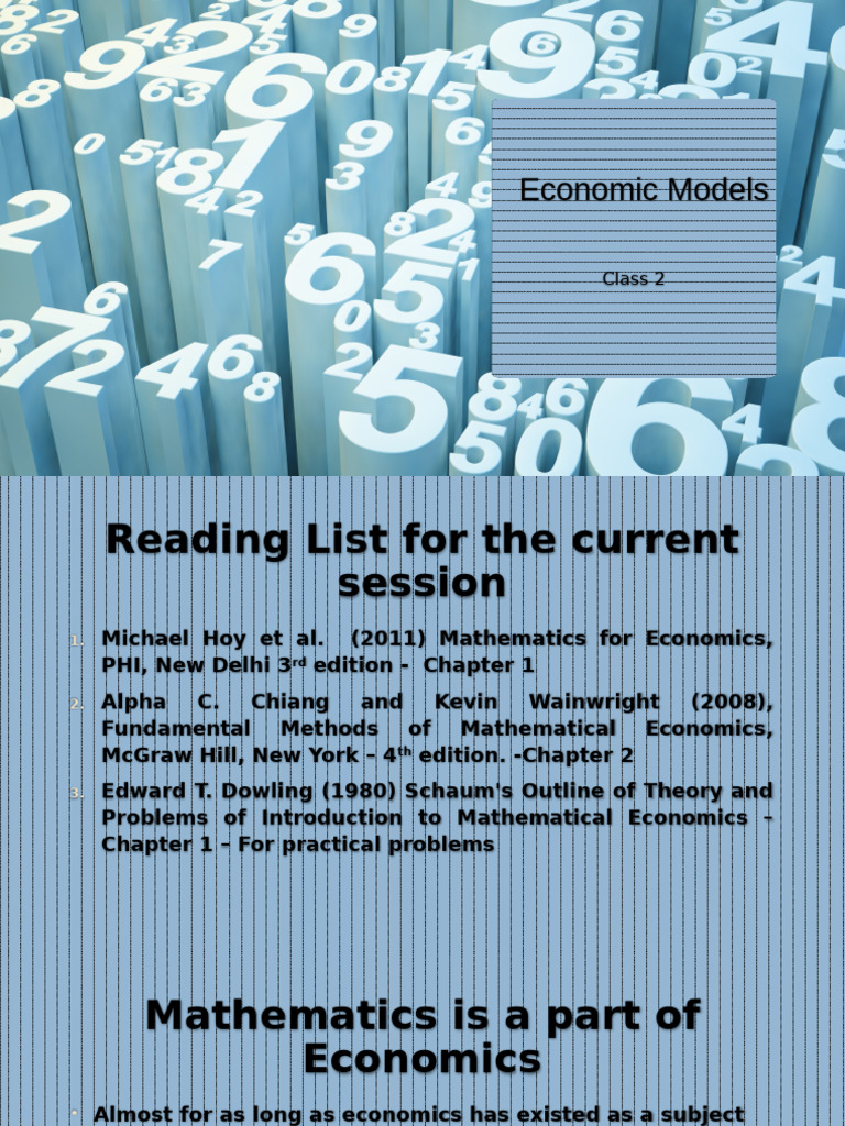 Class 2 Economic Models | PDF | Level Of Measurement | Economic Equilibrium